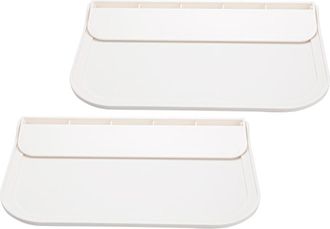 Aboofan 2 St&uuml;ck Klappbares Kleines Wandregal aus Kunststoff Stilvoll und Platzsparend rutschfeste Ablage f&uuml;r Bad K&uuml;che Schlafzimmer Vielseitig Einsetzbar und 