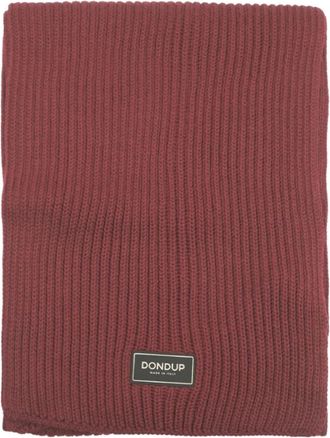 Dondup Homme, Accessoires, Rouge, Taille: ONE Size &Eacute;charpe c&ocirc;tel&eacute;e avec &eacute;tiquette logo