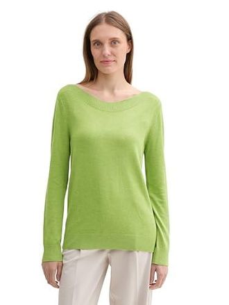 Tom Tailor 1044106 Pull-Over, 36885-Pea Green Melange, XL Femme