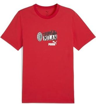 A.C. Milan Ftblnrgy, Adulto décontracté à Manches Courtes, Produit Officiel, T-Shirt de Sport AC Milan, Unisexe, pour All Time Red Black, XL Mixte