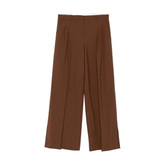 The Garment Femme, Pantalons, Brun, Taille: 34 FR Pantalon Marron avec Ceinture et Poches