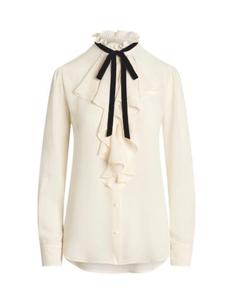 Lauren Ralph Lauren Damen Bluse mit Rüschen