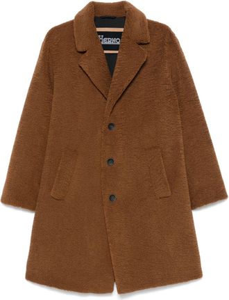 Herno Mantel aus Fleece - Braun
