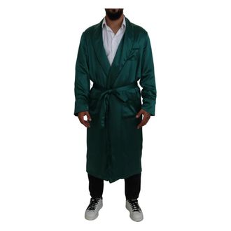 Dolce & Gabbana Gr&uuml;ner Seiden Tailleng&uuml;rtel Morgenmantel Nachtw&auml;sche - - Nightwear & Lounge - Herren - Gr&uuml;n - S
