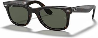 Ray-Ban Original Wayfarer Classic Sonnenbrillen Tortoise Fassung Grün Glas Polarisiert 50-22