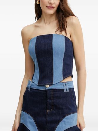 Fracomina panelled strapless top - Blau