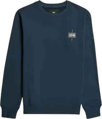 G-Star Homme, Sweatshirts et sweats &agrave; capuche, Bleu, Taille: 2XL Logo Sweater