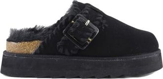 Colors Of California Platform Sabot Wool Stitching Color Bla, Size 36 EU BLA 36, Bla, 38 EU