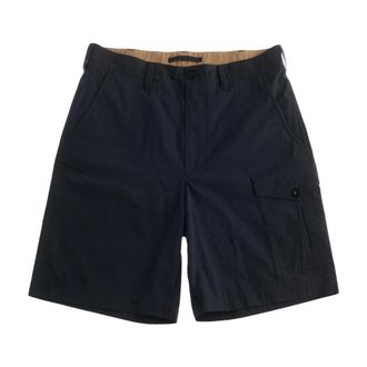 Ten c Straight Leg Piece Dyed Cotton Shorts - - Shorts - Herren - Blau - M