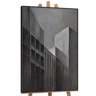 Yohji Yamamoto Art Moderne Original Acryl Gem&auml;lde auf Leinwand Bilder mit Rahmen malen handgemalt In Grau T&ouml;nen Wandbild Wohnzimmer modernes Wohndekor B&uuml;ro 140x100 c