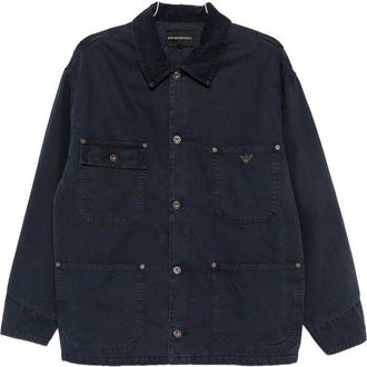 Emporio Armani Kurzer Mantel - Dunkelblau