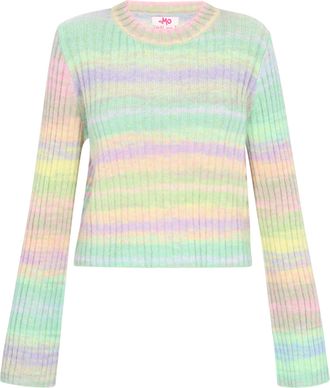 Mymo Pullover Frauen Limetten-Mehrfarbig