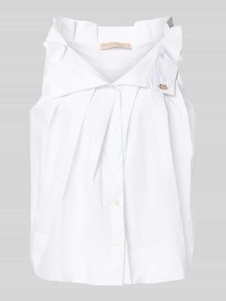 Rinascimento Bluse mit Umlegekragen und R&uuml;schen