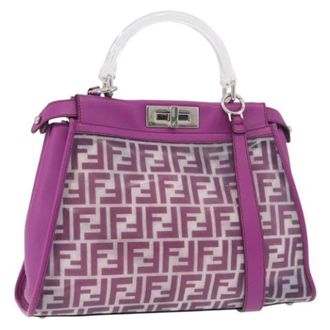 Fendi Pre-owned Zucca Canvas Shoulder Bag - - Pre-owned - Damen - Lila - ONE SIZE