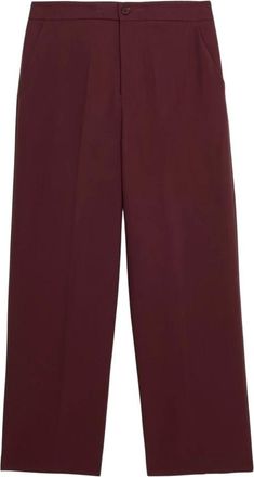 Oltre Femme, Pantalons, Rouge, Taille: 46 FR Twill Pantalons