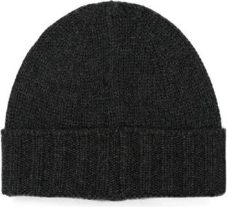 La Fileria 10186 Cashmere Chunky-Knit Beanie - Gray