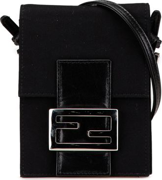 Fendi Hobo Bags - Mini Nylon FF Lock Crossbody - Gr. unisize - in Schwarz - f&uuml;r Damen