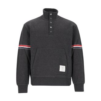 Thom Browne SweaT-shirt en piqu&eacute; - Homme - Sweatshirts et sweats &agrave; capuche - Gris - Taille: L