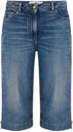 Elisabetta Franchi Femme, Shorts, Bleu, Taille: W30 Bermuda en denim Raw Wash