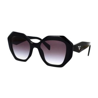 Prada Elegante Unregelm&auml;&szlig;ige Sonnenbrille Blau Transparent Schwarz - - Accessories - Damen - Schwarzk - 53 MM