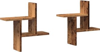 Generic Wandregale 2 St&uuml;ck, Holzwerkstoff-Aufbewahrung, Stilvolles Schwebendes Wandregal f&uuml;r Wohnzimmer, Schlafzimmer und Heimb&uuml;ro (38 x 12 x 38 cm)