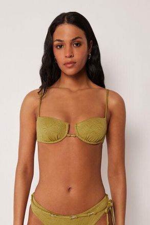 Calzedonia Balconette-bikinioberteil Wild Jungle Grun