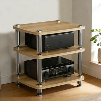 Generic HiFi Regal AV-Medienst&auml;nder im offenen Design, HiFi-Lautsprecherbox mit Vibrationsd&auml;mpfung, kleines Entertainment-Center for Wohnzimmer, Spielzimmer u