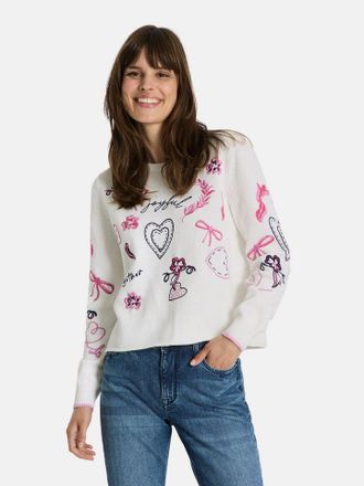 Lieblingsst&uuml;ck Strickpullover DoritaL mit verspielten Stickereien