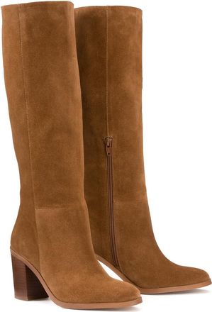 La Redoute Collections Bottes &Agrave; Talon En Cuir Su&eacute;d&eacute; Signature Florie