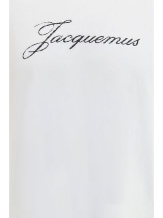 Jacquemus Mens Long Sleeve T-Shirt White Cotton T-Shirts And Polos