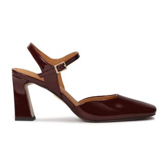 Kazar Maroon lackierte halboffene Pumps - - Shoes - Damen - Braun - 37 EU
