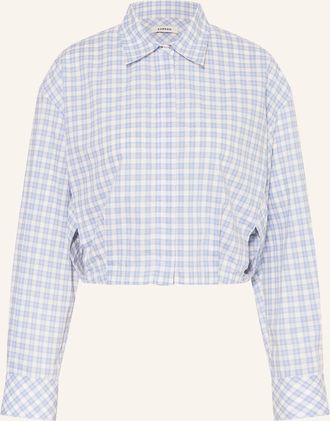 Sandro Sandro Cropped-Hemdbluse Mit Cut-Outs blau