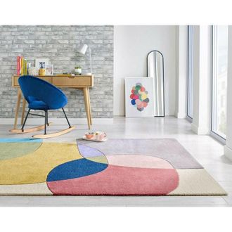 Flair Rugs Flair Rugs - Tapis contemporain courbe pour salon Glow Multicolore 160x230