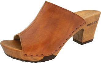 Woody Damen Elly Clog Pantolette, Safor Braun, 41 EU