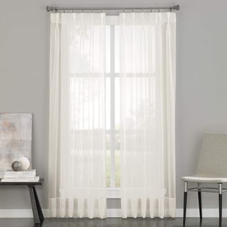 Curtainworks SOHO Voile Sheer Pinch Falte Vorhang Panel, grau, 29 x 84