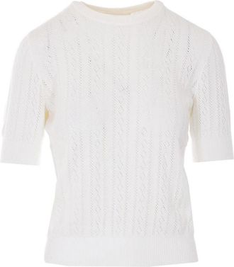Lisa Yang Pull Col Rond - Blanc