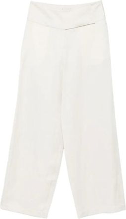 Alysi Femme, Pantalons, Blanc, Taille: 38 FR Wide Pantalons