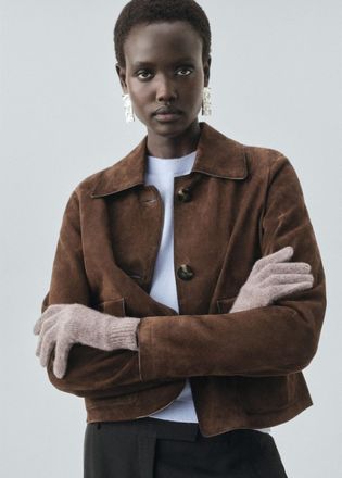 Mango 100 % Kaschmir-Handschuhe mittelbraun - Damen - Einheitsgr&ouml;&szlig;e - MANGO