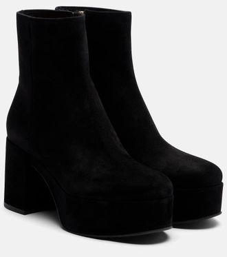 Gianvito Rossi Bottines 35 à plateau en daim