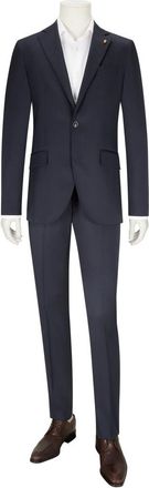 Sartoria Latorre Einreihiger Anzug aus Schurwolle mit fallendem Revers in