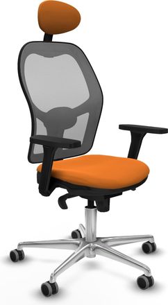 Piqueras y Crespo Jorquera B&uuml;rostuhl mit 3D-Armlehnen und festem Kopfteil, ausgestattet mit 5 Positionen und eingespritztem Schaum. Mit Rollen von 65 mm, Parkett, Grau/