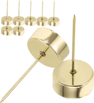 SOLUSTRE Kerzenhalter Metall 12 Stück Mit Spitzem 7cm Dorn Weihnachtskerzenbecher Tischdeko Festlich Robust Für Baum Und Party