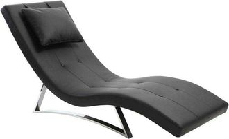 Miliboo Design-Liegestuhl Schwarz MONACO