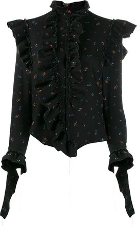 VETEMENTS Hemd mit Volants - Schwarz