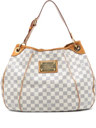 Louis Vuitton 2011 Damier Azur Galliera PM Schultertasche - Wei&szlig;