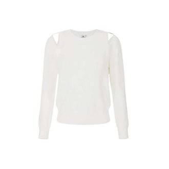 Elisabetta Franchi Lang&auml;rmliges Tanktop Avorio - - Knitwear - Damen - Beige - M