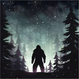 Wallario Sticker/Aufkleber f&uuml;r K&uuml;hlschrank/Geschirrsp&uuml;ler/K&uuml;chenschr&auml;nke, Selbstklebende Folie - 60 x 60 cm, Motiv: Begegnung im Sternenwald