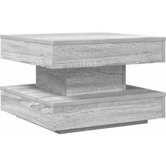 vidaXL Vidaxl - Table basse rotative à 360 degrés sonoma gris 50x50x34,5 cm
