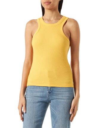 Noisy May Damen Nmmaya S/L Halter Neck Top Noos, Amber Yellow, S
