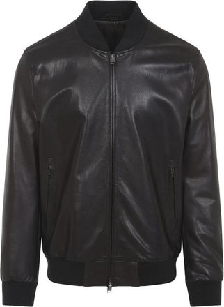 Brioni Zip Leather Jacket
